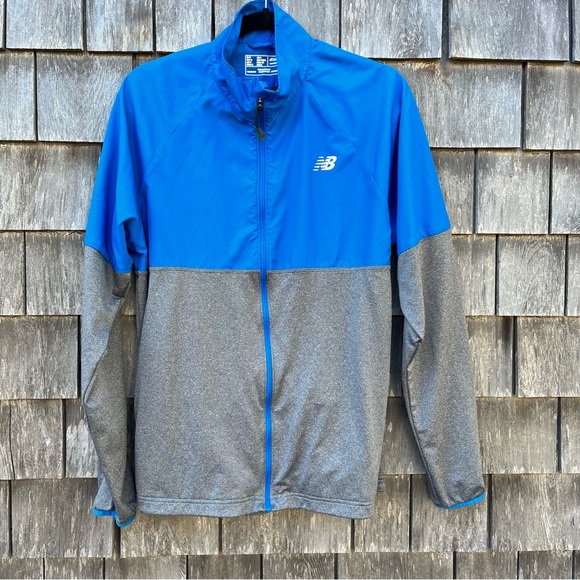 New Balance | Jackets & Coats | New Balance Mens Blue And Gray Jacket ...